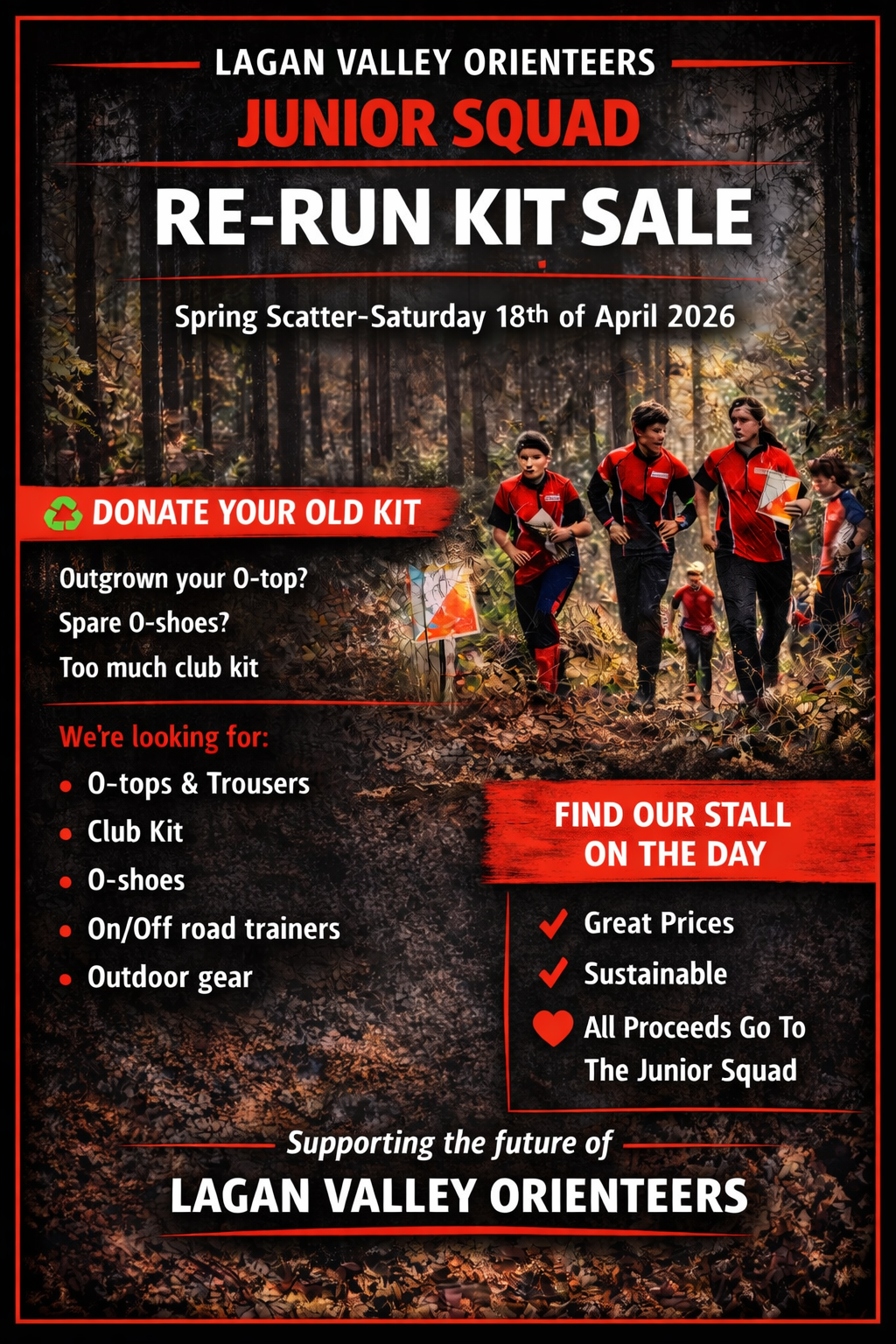 👟♻️ Junior Squad RE-RUN Kit Sale at the Spring Scatter – Donate, Shop ...